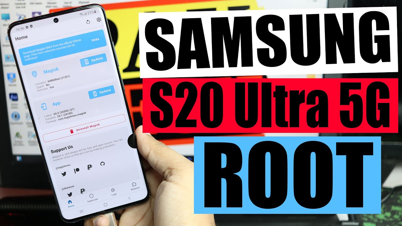 Samsung Galaxy S20 Ultra 5G Root Method | Android 12 And 11 - YouTube
