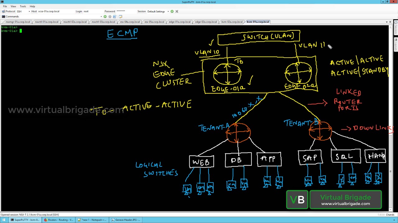NSX-T 2.1 Part 30: Configuring ECMP on Tier-0 Logical Router - YouTube