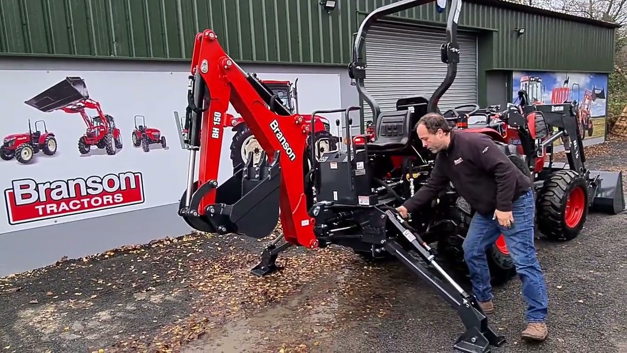 Overview BH150 Tractor Backhoe For F Series Branson Tractors - YouTube