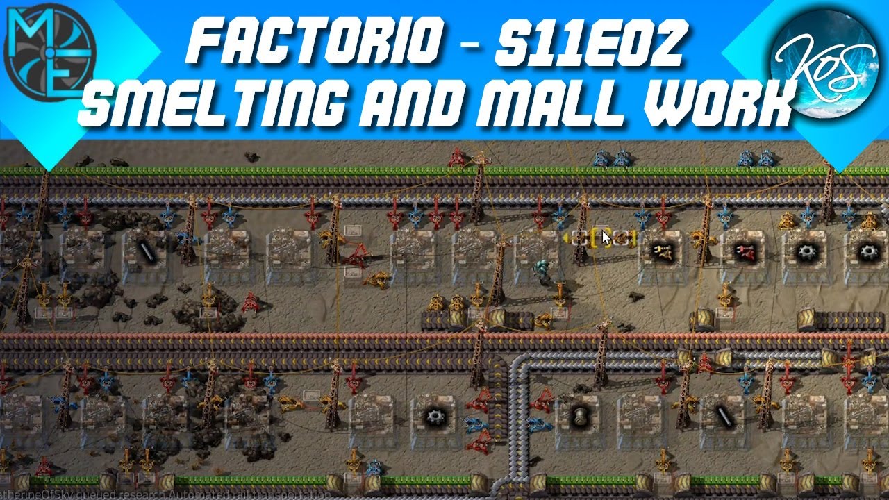 Factorio - S11E02 - Smelting and Mall Work - YouTube