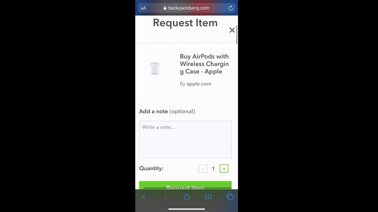 How to place a Manual Request on Backpack - mobile version - YouTube