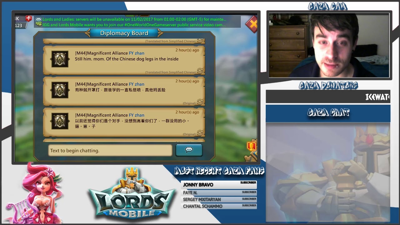 [Wargazm] Lords Mobile: Reading diplomacy boards.... - YouTube