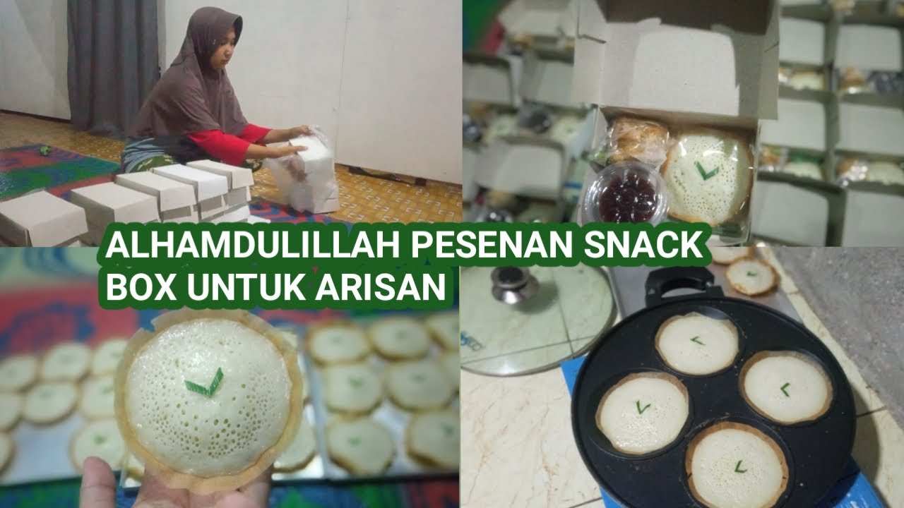 MEMBUAT SNACK BOX 5000 AN 3 MACEM || Tahu bakso,serabi solo,puding ...