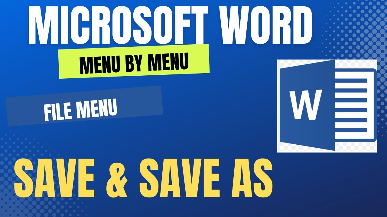 File Menu- Save & Save_As in 60 Seconds - YouTube