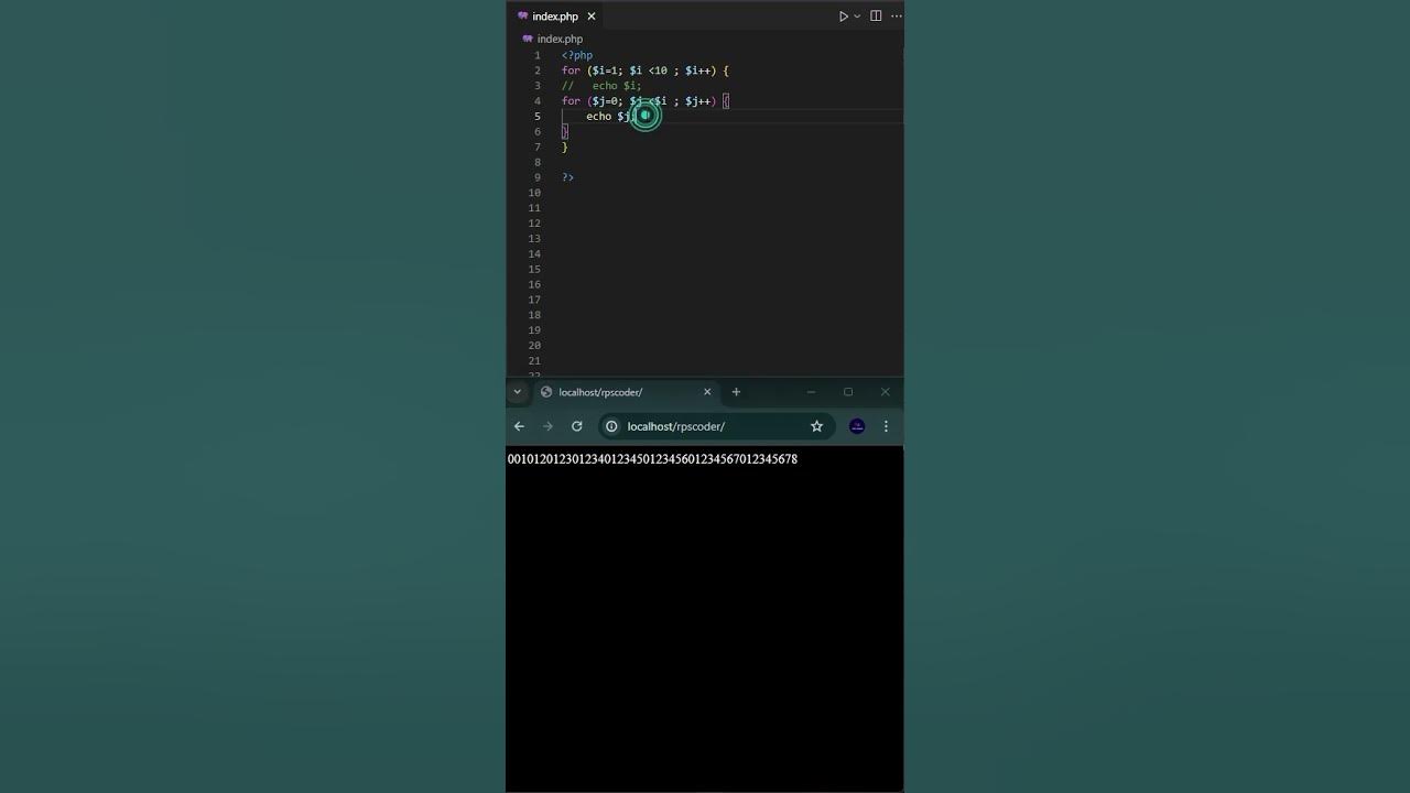 Mesmerizing Number Pattern: PHP Coding Shorts #Algorithm #php #ShortsFeed #NumberPatterns - YouTube