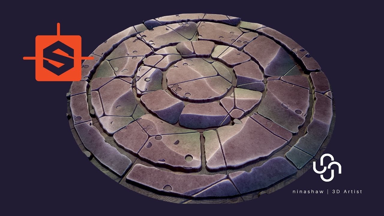 TIMELAPSE | Substance Designer Tutorial - Stylized Ground with Circular ...
