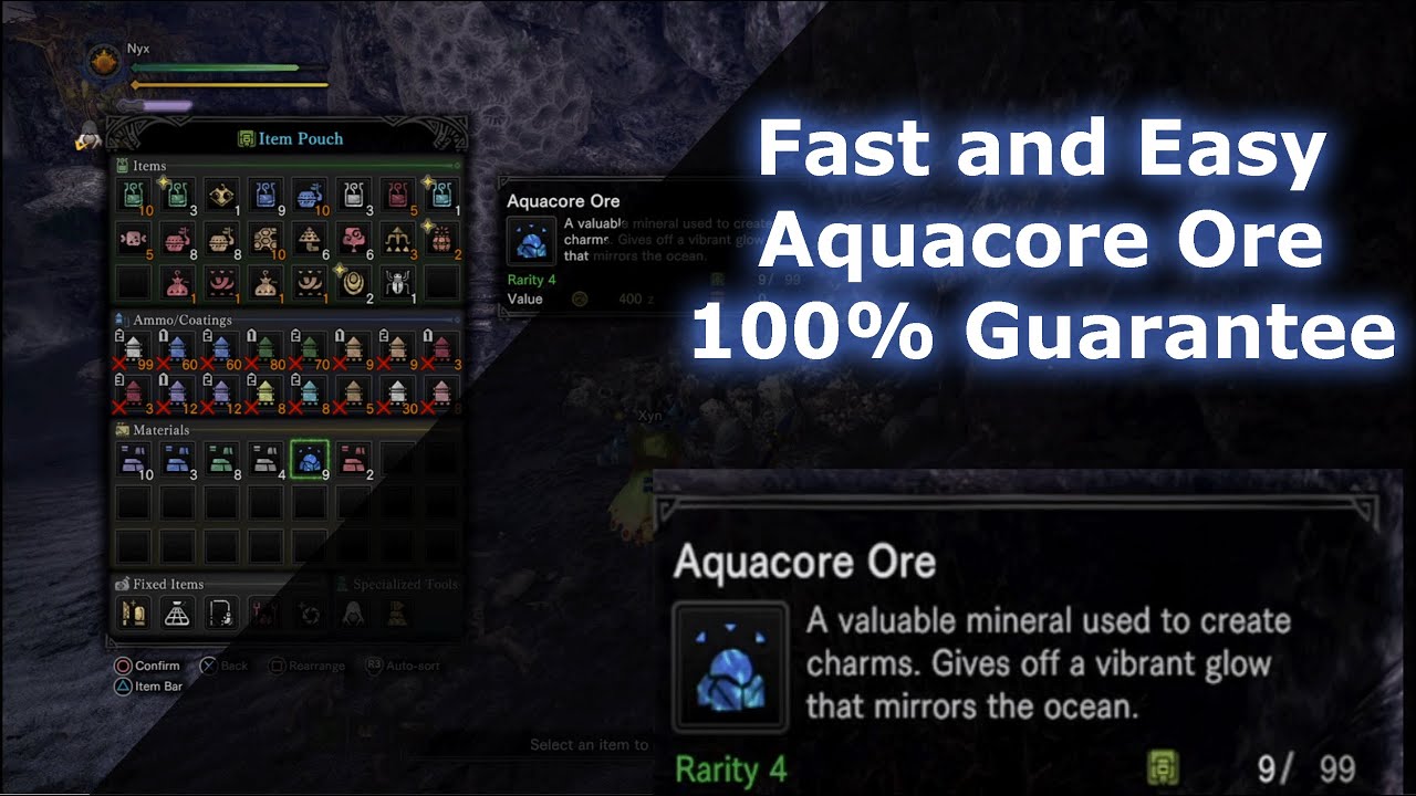 MHW Aquacore Ore Location Fast and Easy 100% Guarantee - YouTube