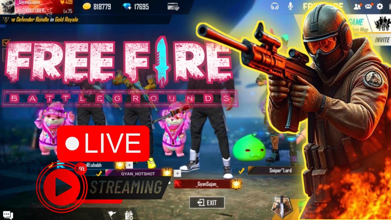 Free fire live streaming - YouTube
