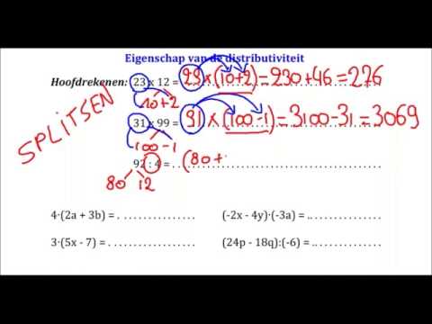 de eigenschap "distributiviteit" - YouTube