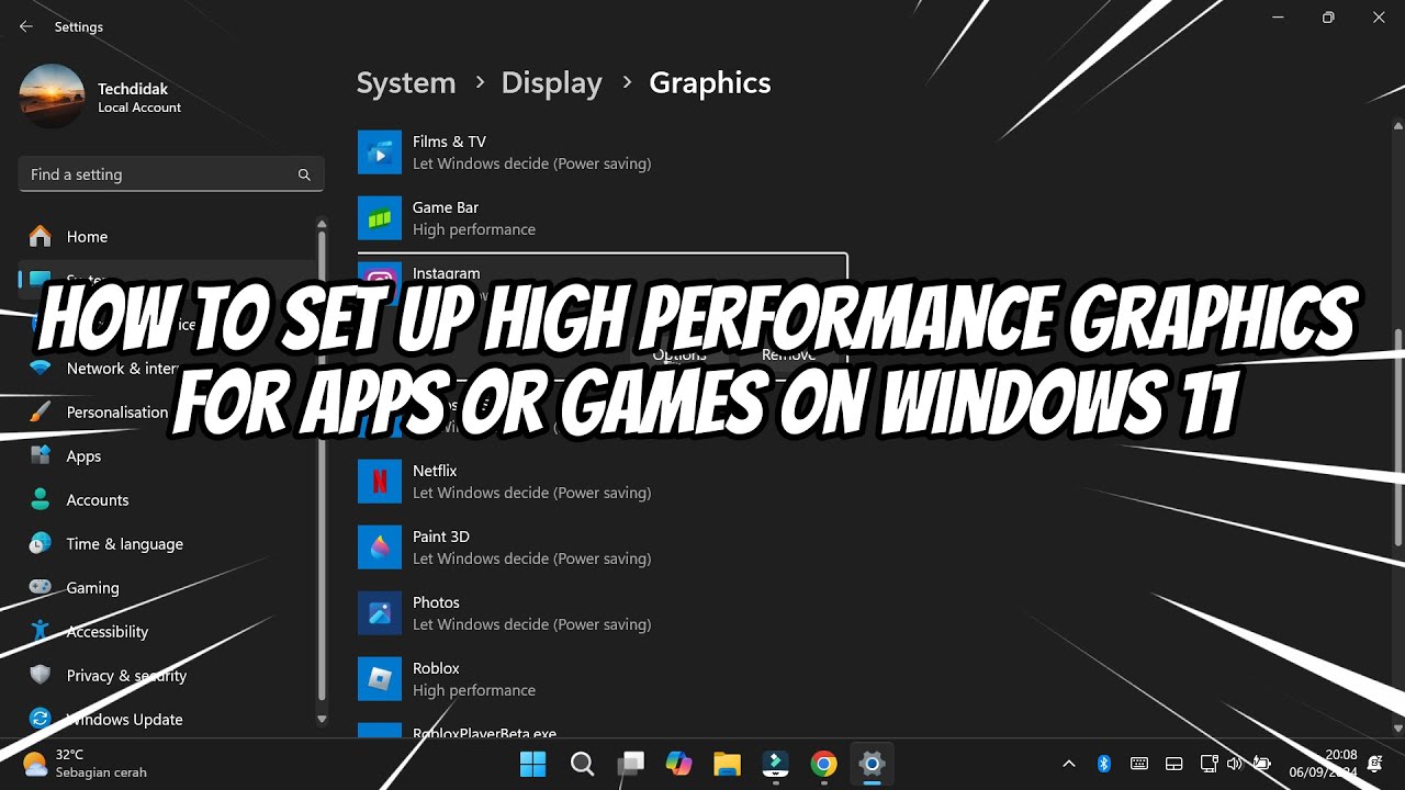 How to Set up High Performance Graphics for Apps or Games on Windows 11 ...