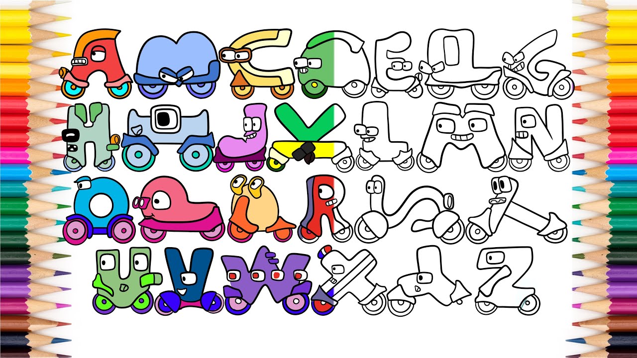 Alphabet lore But they Cars Coloring pages / Alan Walker - Dreamer [NCS ...