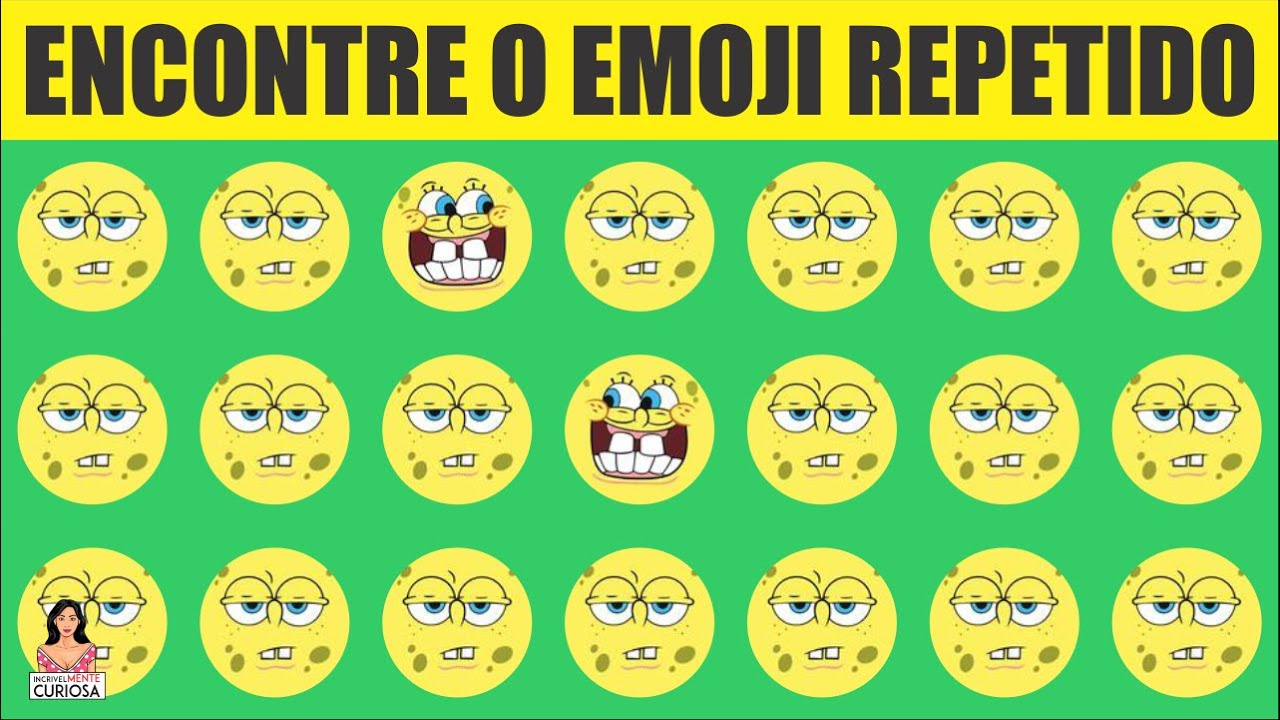 ENCONTRE O EMOJI REPETIDO [ IncrivelMente Curiosa ] - YouTube