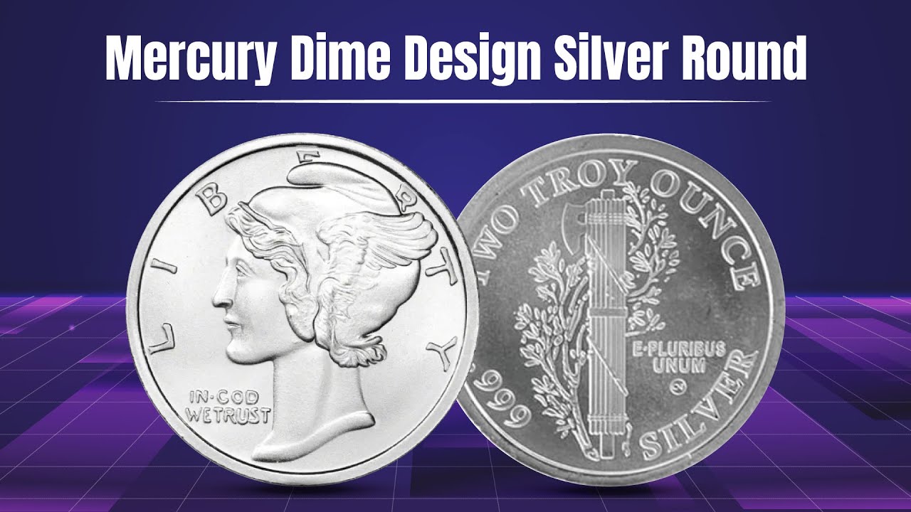 2 Oz Mercury Dime Design Silver Round Cnt Minting Youtube 6399
