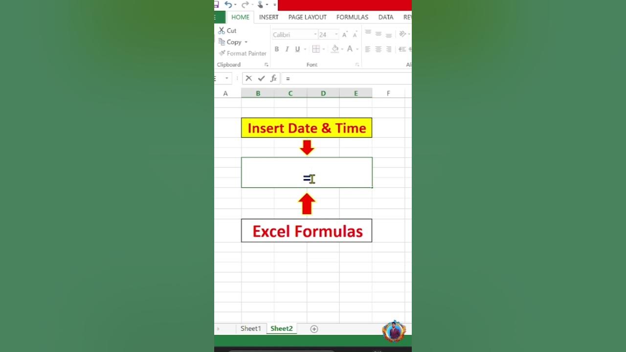 Insert Date and Time in Excel #exceltricks #youtubeshorts #rbpeducationaltricks - YouTube