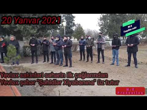 Bu gün 20 Yanvar 2021 ci il Yevlax sakinləri səhərin ilk çağlarından \