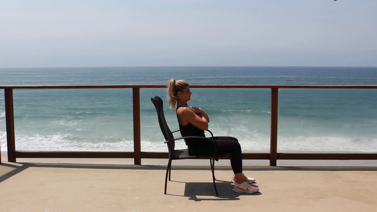 Chair Exercise - Abdominal Crunches - YouTube