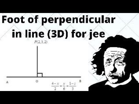 3D Geometry// foot of perpendicular and image of point in line 3D// by ...
