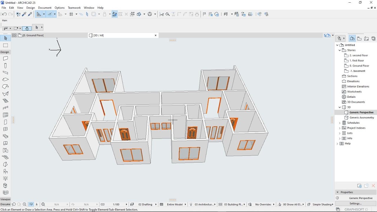 TWO IN ONE HOUSE MODELLING/step-3 (OPENINGS/DOORS AND WINDOWS in ...
