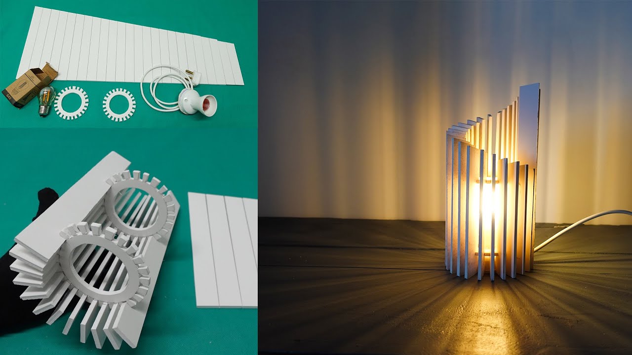 Table Lamp making easy from foam board | Dry Tronic - YouTube