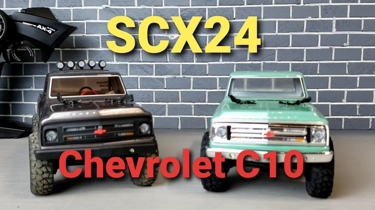 Axial SCX24 Chevrolet C10 (Grey and Green) - YouTube