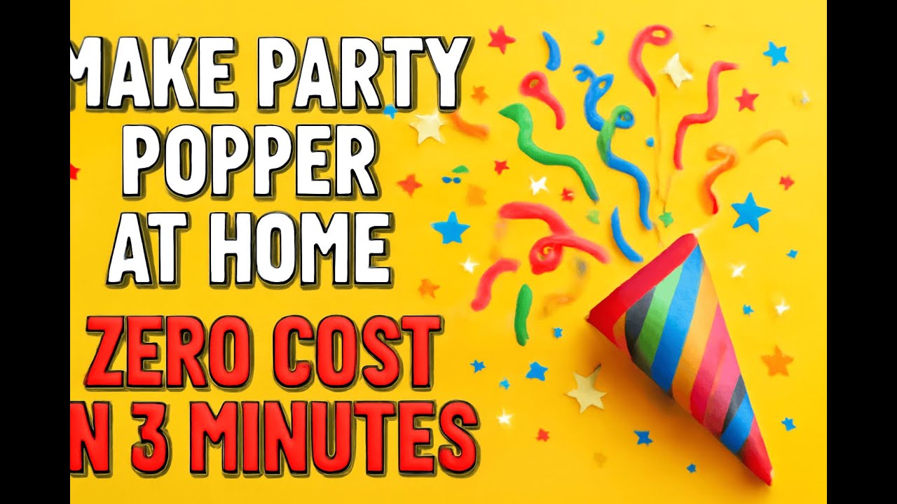 Make a Party Popper at Home for FREE in Just 3 Minutes! Easy DIY ...