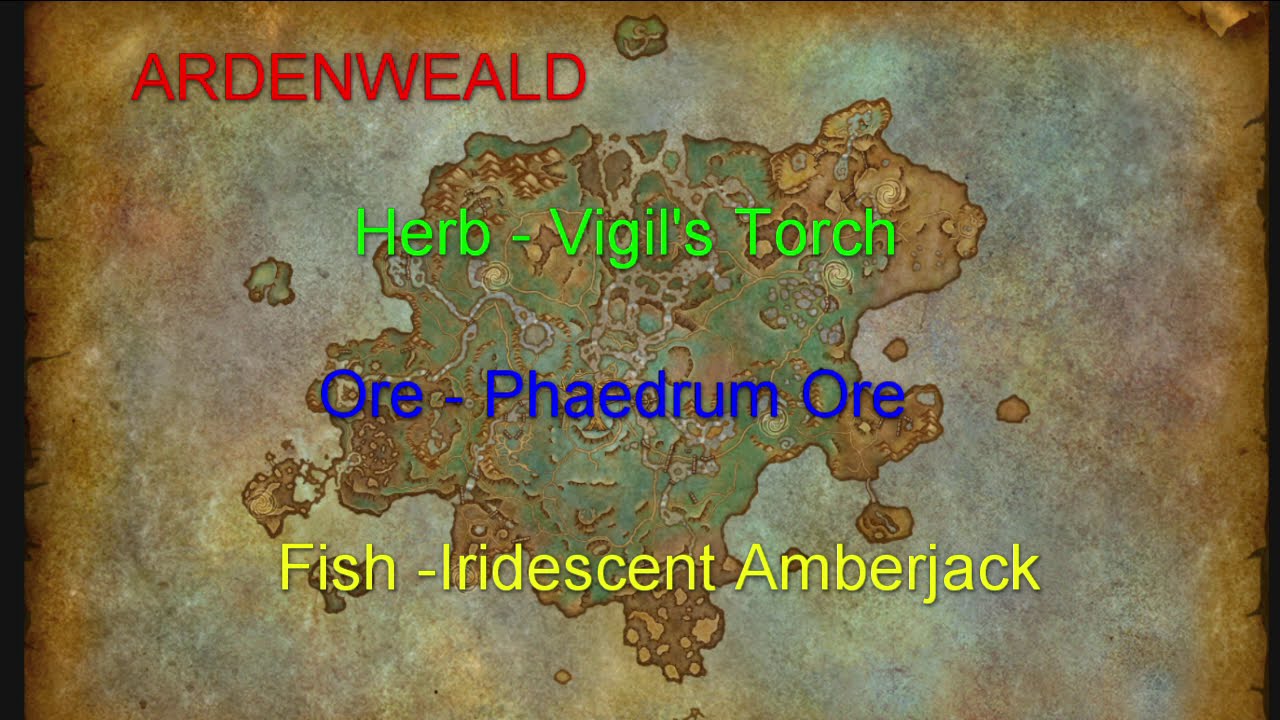 Shadowlands Zone Locations for Herb Ore and Fish - YouTube