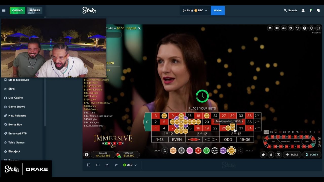 Drake & Roshtein Gambling $5M Start - Dec 2023 - YouTube