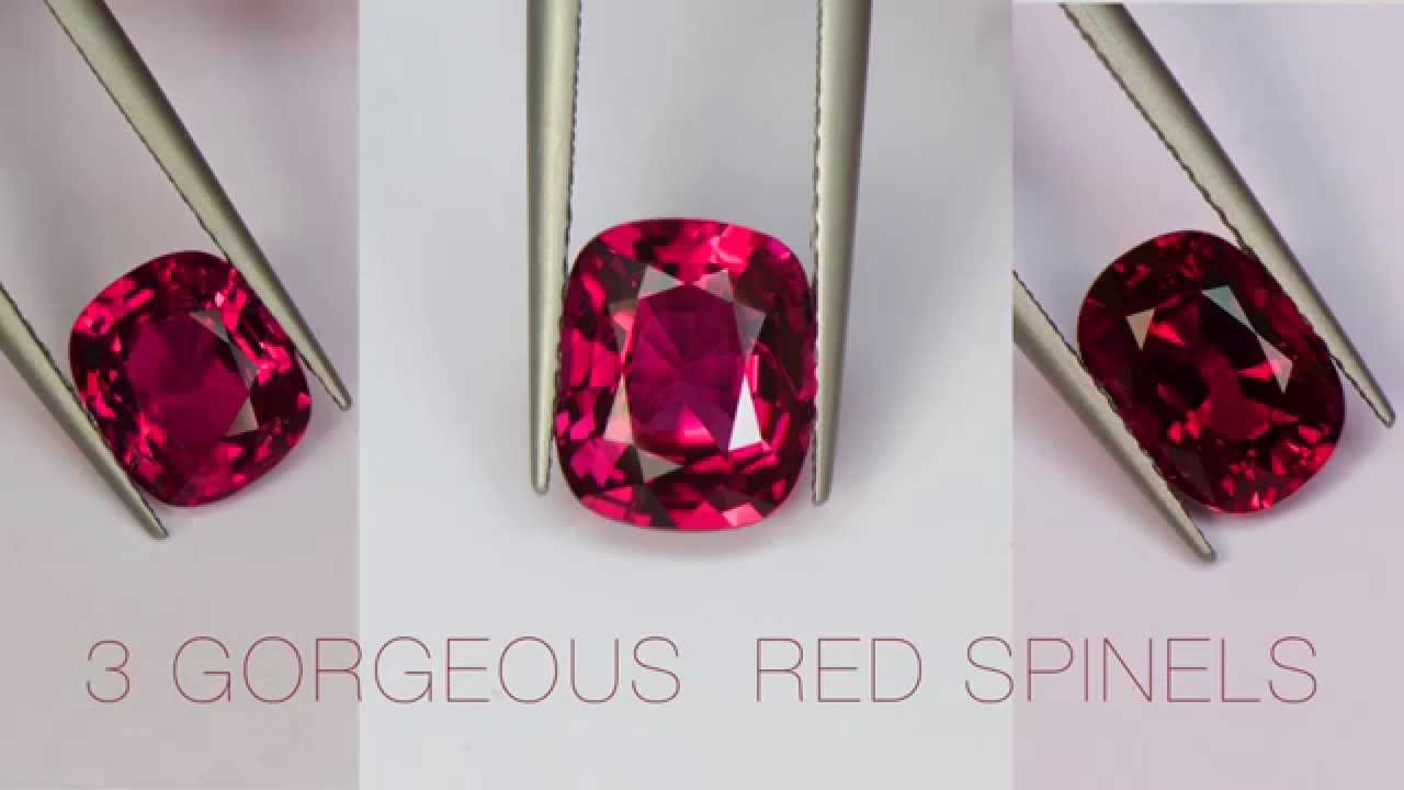 3 Gorgeous Red Spinels - YouTube