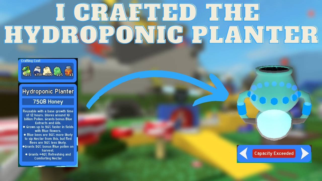 I crafted the Hydroponic Planter! | Roblox Bee Swarm Simulator - YouTube