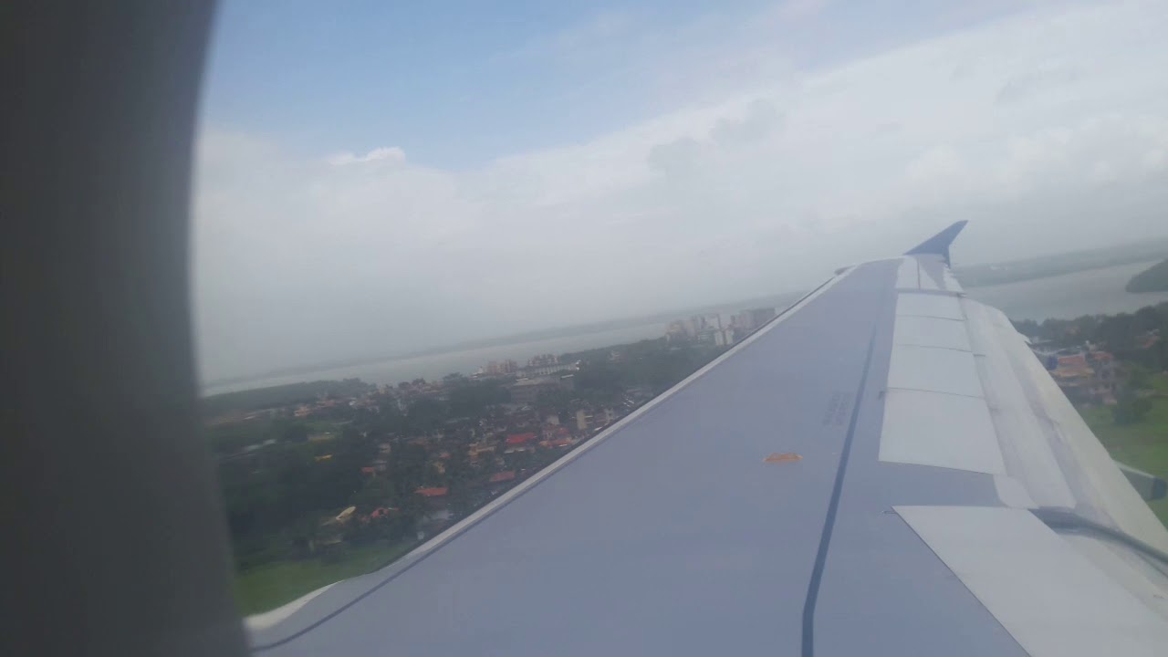 FLIGHT LANDING AT GOA - YouTube