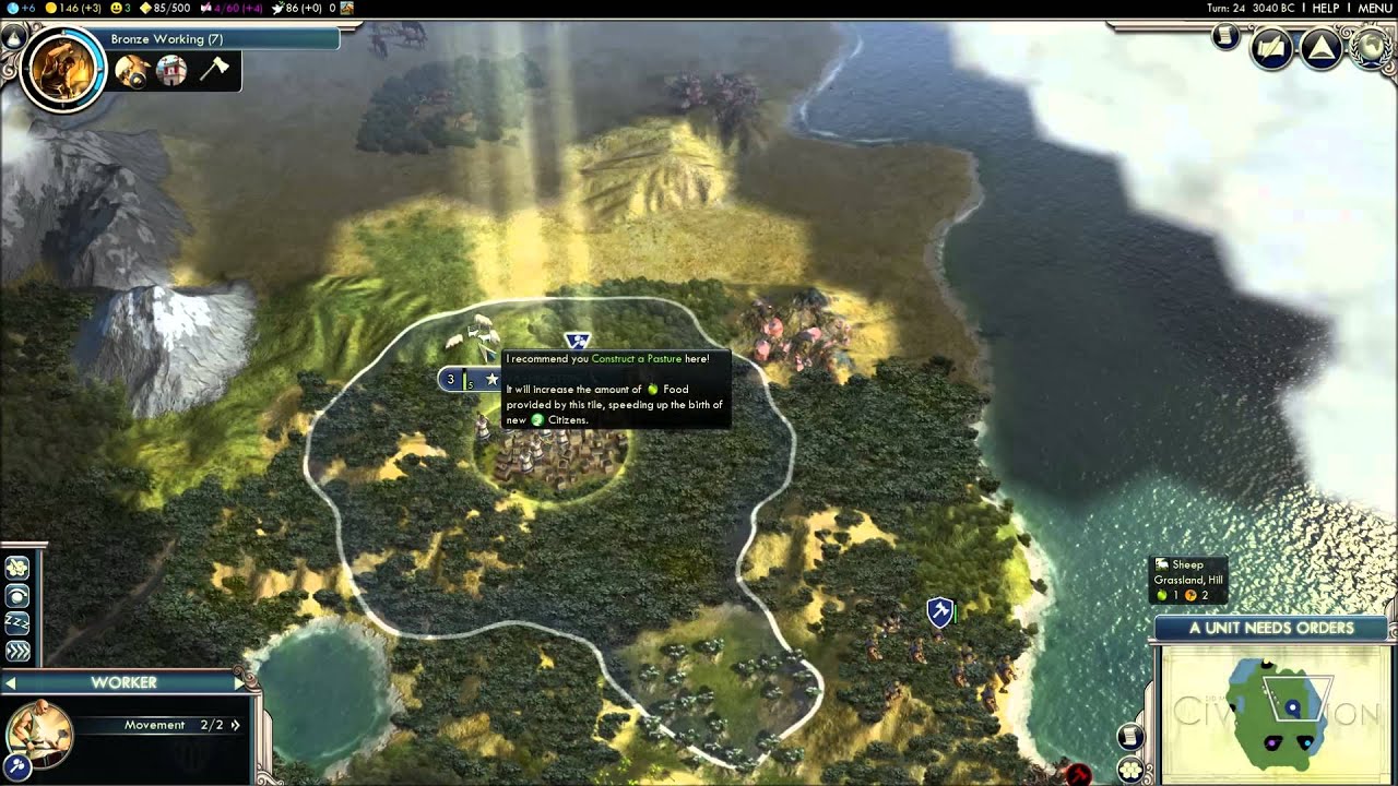 Civilization 5 America part 1 "new start" - YouTube
