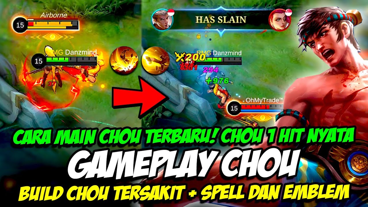 CARA MAIN CHOU TERBARU + CARA ULTI CHOU YANG BENAR BUILD CHOU 1 HIT TUTORIAL CHOU & GAMEPLAY ...