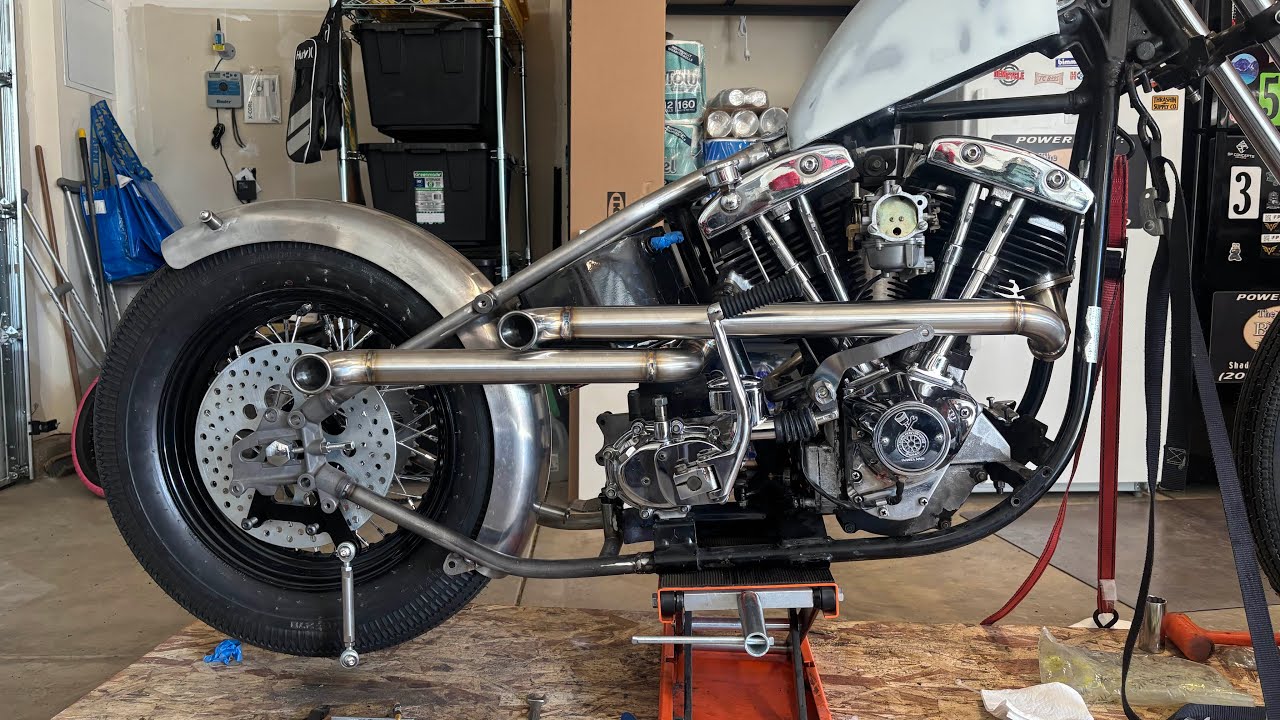 Chopper build, part 6: the exhaust - YouTube