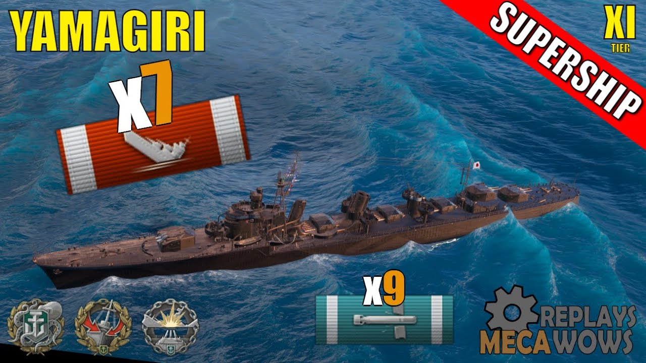 SUPERSHIP Yamagiri 7 Kills & 203k Damage | World of Warships Gameplay ...