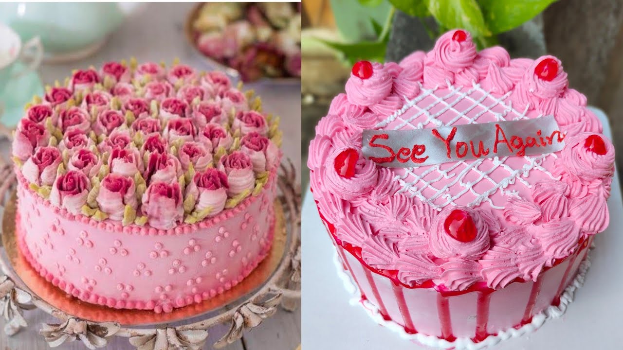 Pink Cake for Cuties || Cake Design that saves your Time |Cake ...