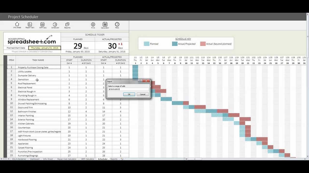 House Flipping Spreadsheet 2 0 Introduction - YouTube