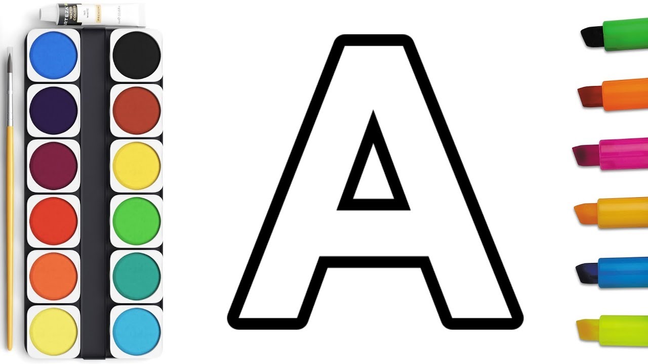 Learn Alphabet - A to Z | Drawing and Coloring Alphabet For Kids ...