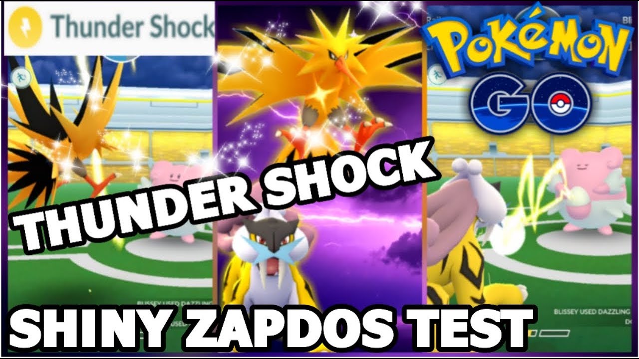 THUNDER SHOCK SHINY ZAPDOS TEST IN POKEMON GO | RAIKOU & ZAPDOS STATS ...