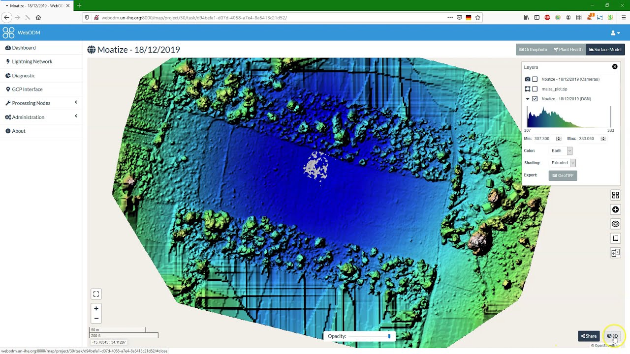 Use WebODM to process drone images and visualise the results in QGIS ...