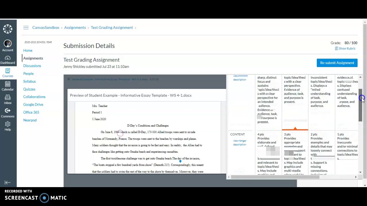 Checking Grades and Feedback in Canvas - Student View - YouTube