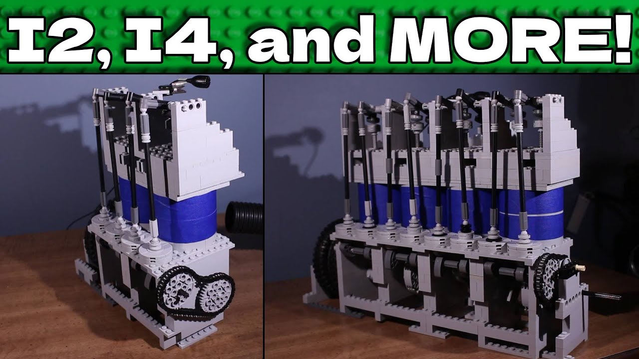 Testing Different Round Piston PUSHROD LEGO Vacuum Engines! - YouTube