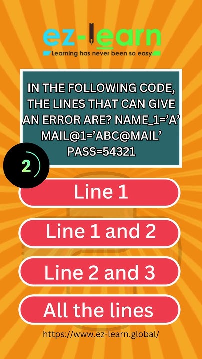 Python Quiz: Variable Naming Errors - Spot the Bugs! #ezlearnglobal - YouTube