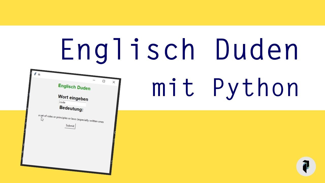 So kannst du dein eigenes Englisch Wörterbuch mit Python erstellen! - YouTube