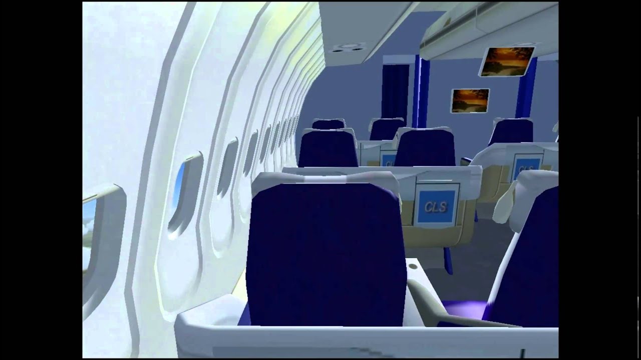 A340 cabin view test video - YouTube