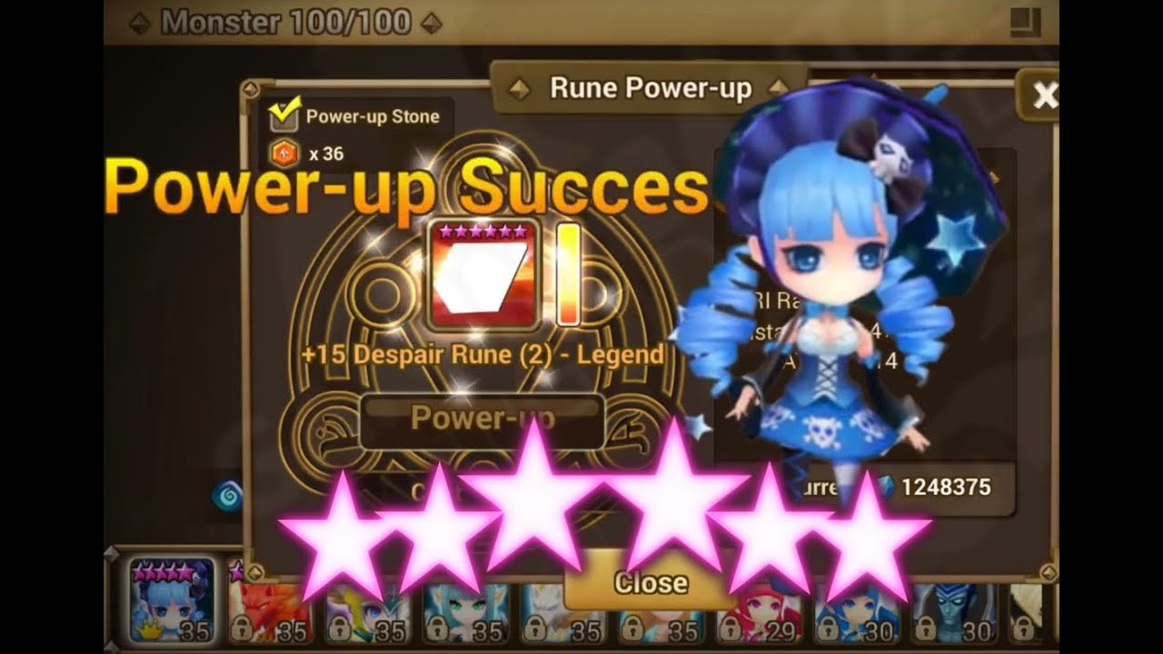 Meth Powers Up Anavel's Runes to +15 ~ Summoners War - YouTube