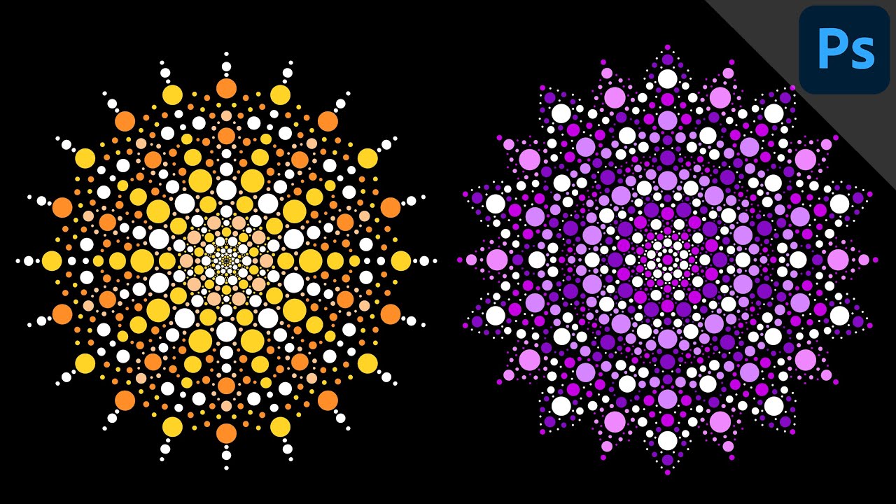 Create a dot mandala | PHOTOSHOP TUTORIAL - ABSTRACT & CREATIVE - YouTube