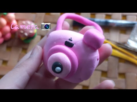 Cute Camera📷  #forbeginners #clayart #DIY #easy #fun #claywithizna🎀