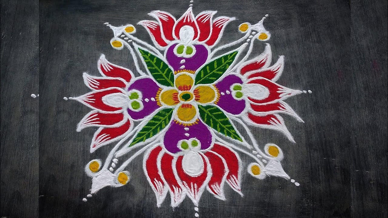 Mattu pongal special rangoli/Pongal/7*1/Sankranti/Kaanum pongal/Ulavar ...