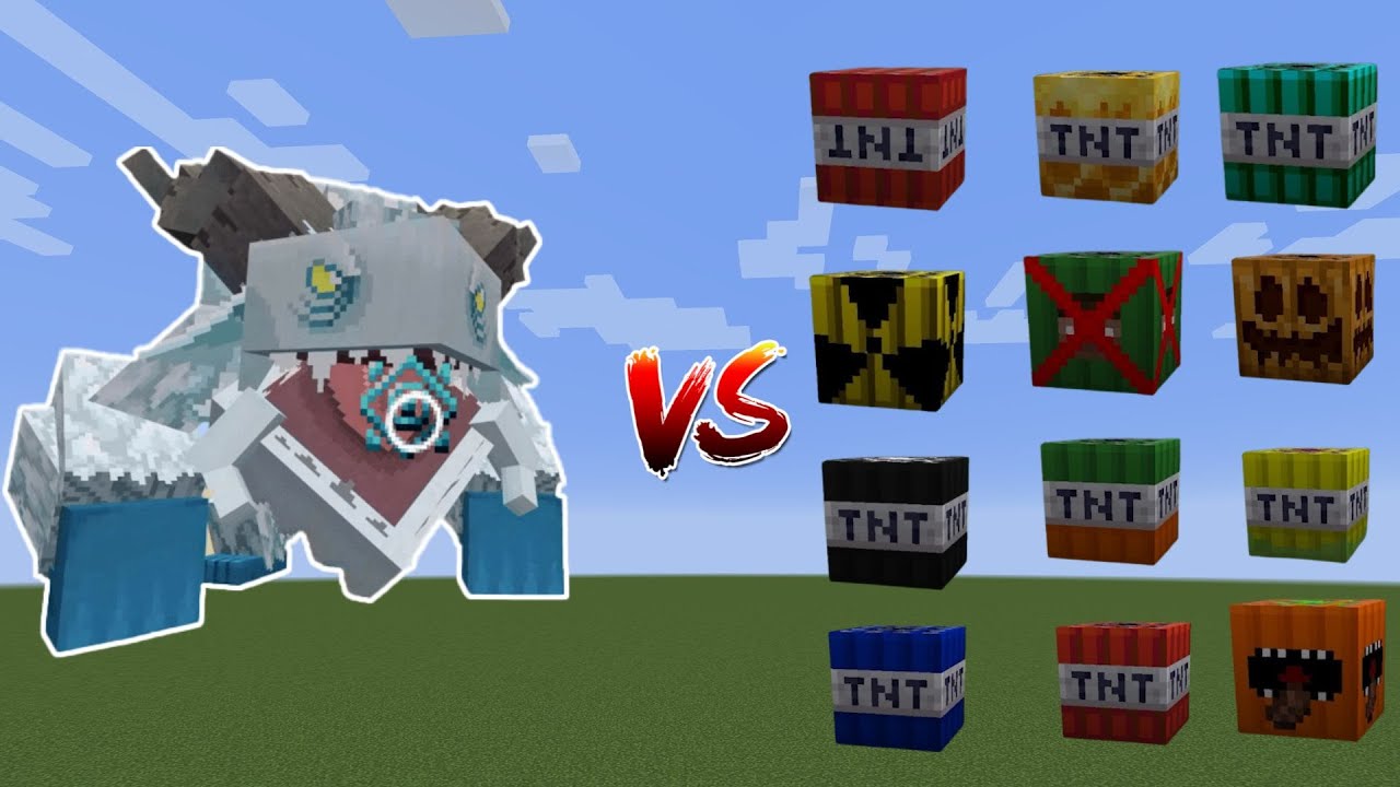 Frostmaw | Mowzie's Mobs vs All tnt in Minecraft - YouTube