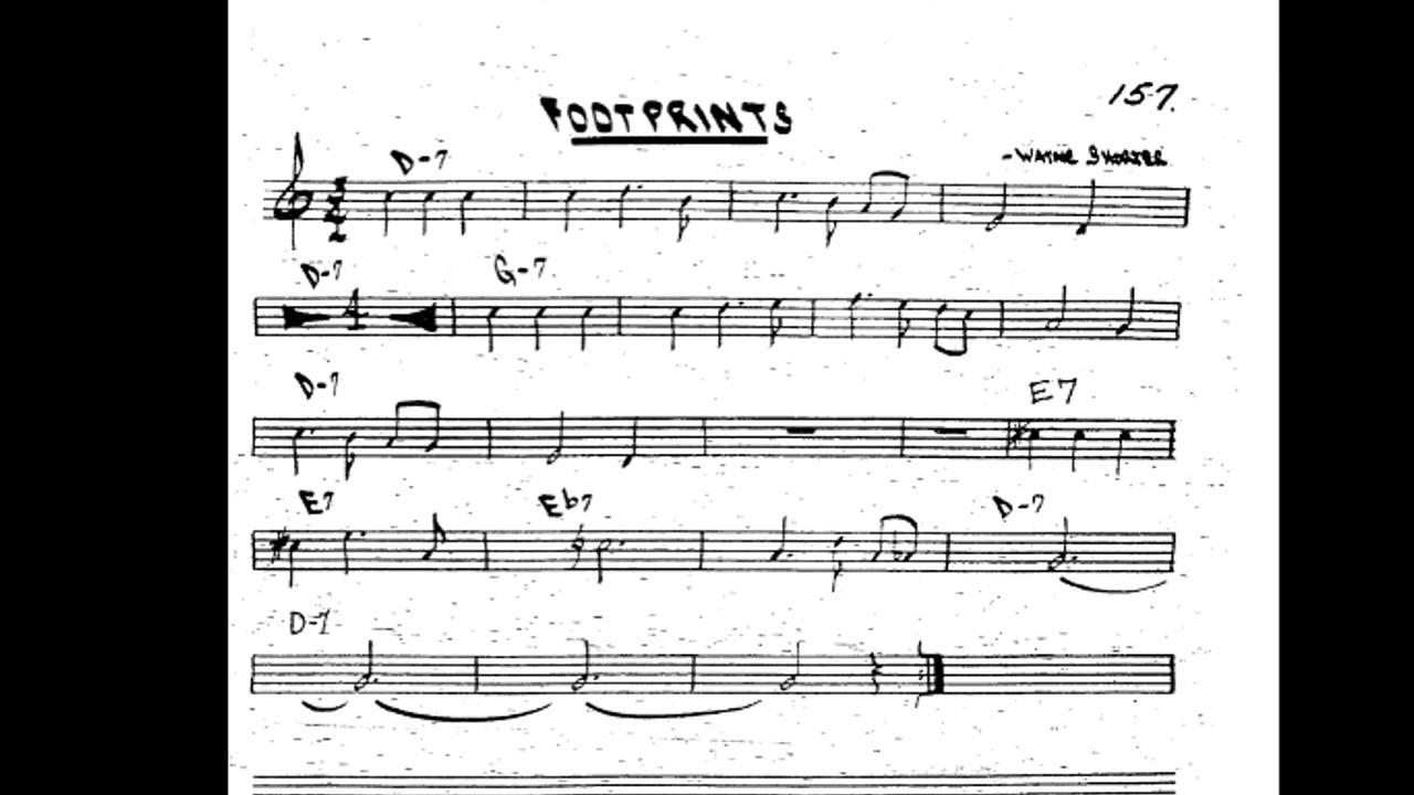 Footprints - Play along - Backing track (Bb key score trumpet/tenor sax ...